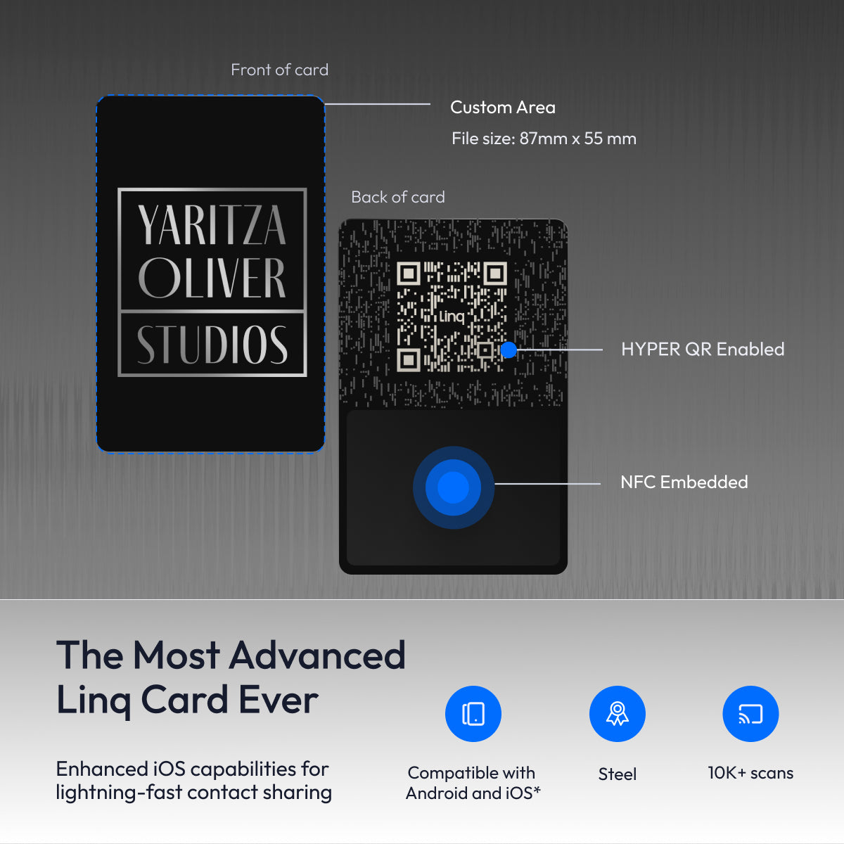 Hyper Linq Card Metal - Laser Engraved
